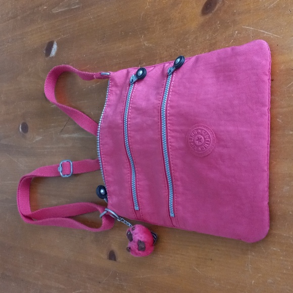 Kipling | Bags | Kipling Bright Pink Crossbody Purse | Poshmark